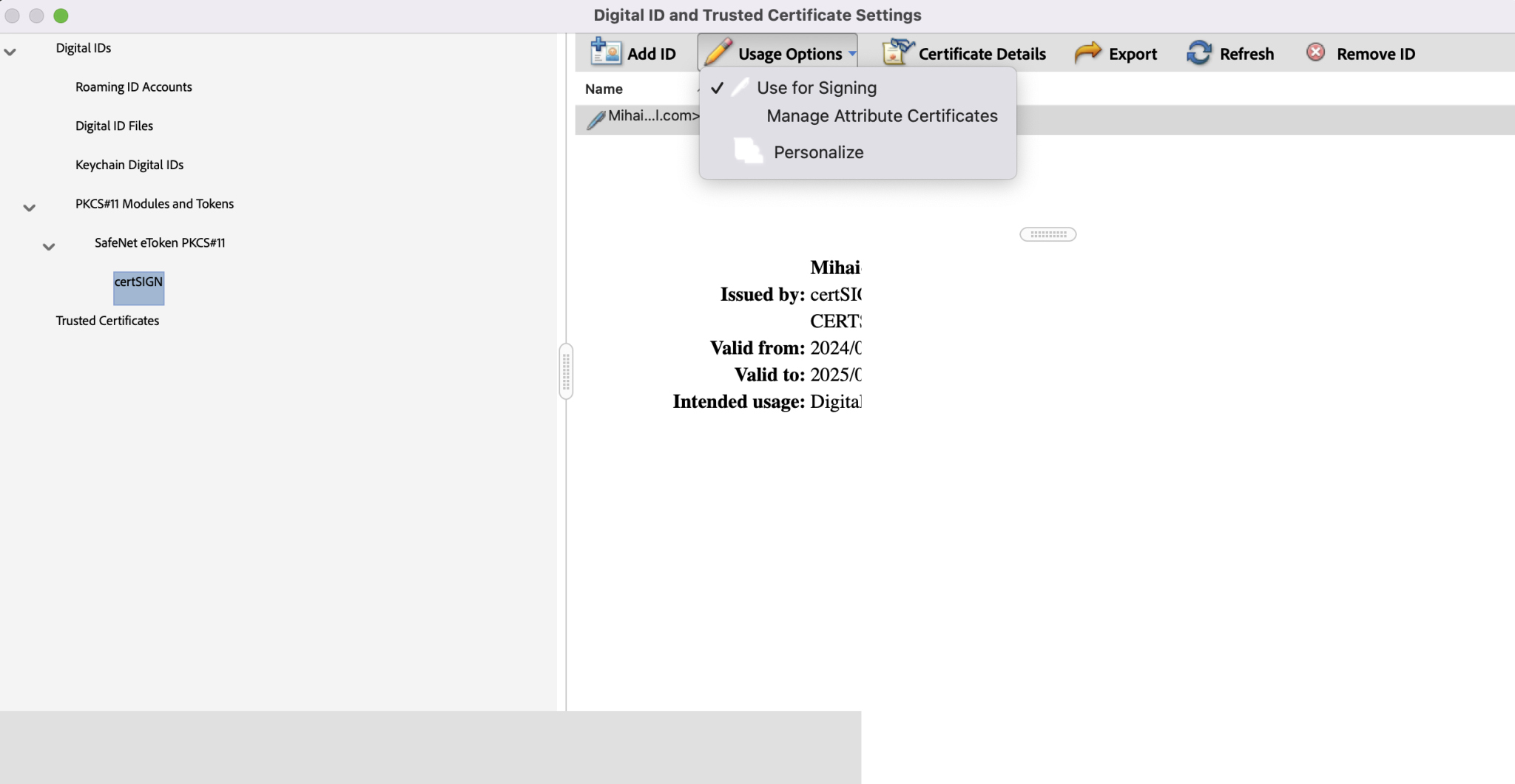 How to install certificate in Adobe Acrobat Reader on MacOS Monterey/Sonoma – Mihai MATEI